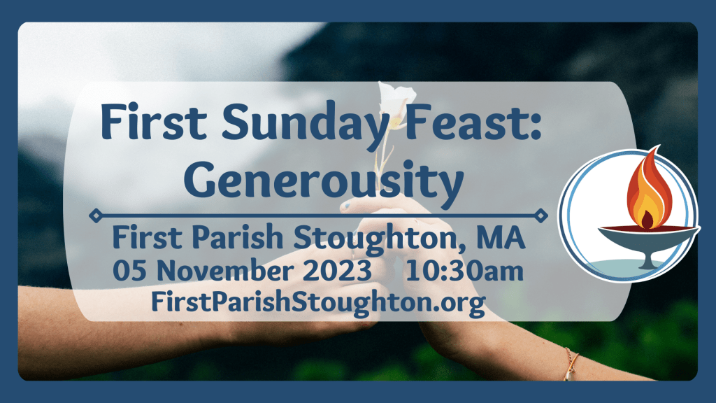 Sunday FEAST: fellowship, eating, art, sharing, together - First Parish ...